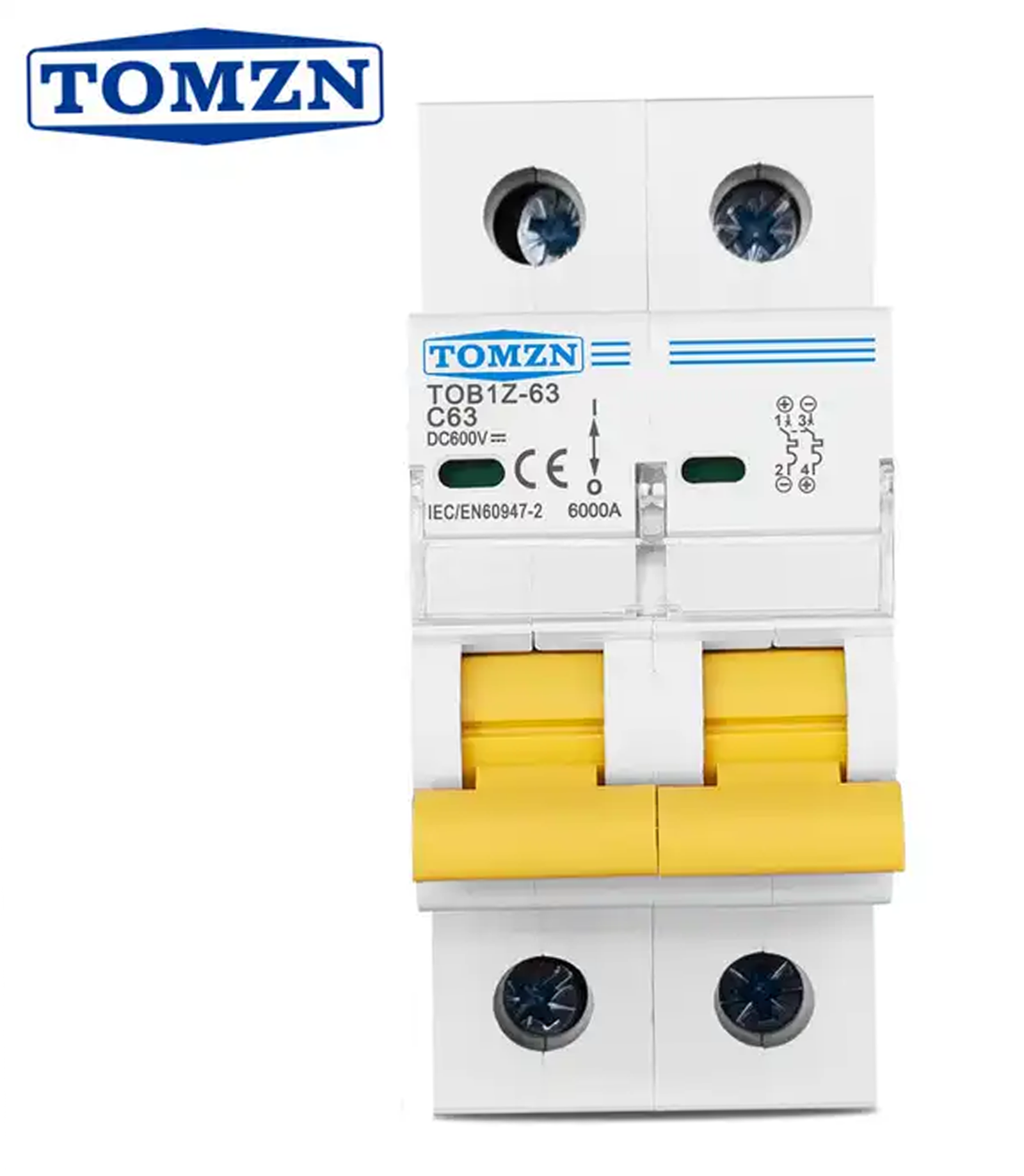 TOMZN 63 A 2POLE 600V DC MCB - General Power Electric